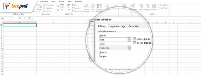 How to Create a Drop Down List in Excel | TechPout