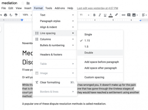 How to Double Space In Google Docs