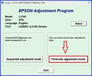 Epson L3150 Resetter Adjustment Program Free Download